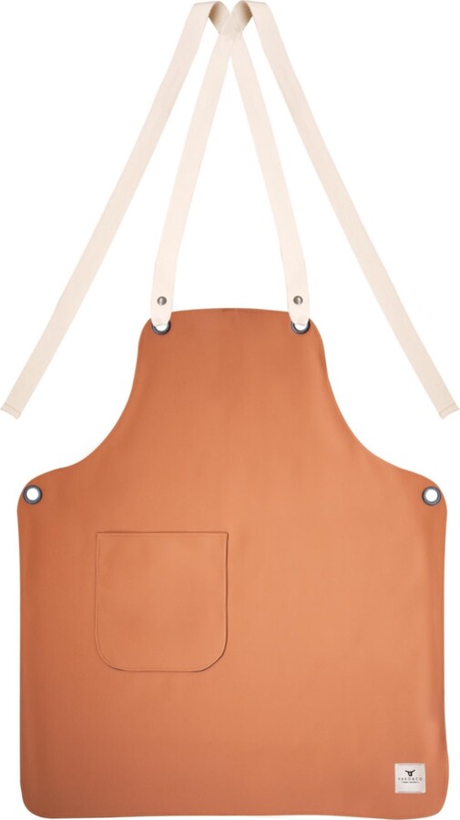Yako&Co Brown Minimalist Vegan Leather Gardening Apron, Terracota ...