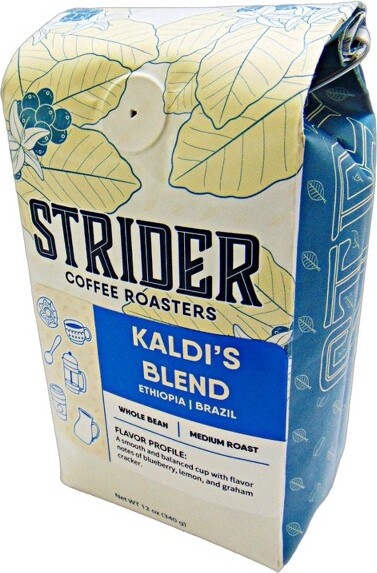Strider Coffee Roasters, Ethiopian Blend, Kaldi's Coffee, Medium Roast, Whole Bean, Specialty ...