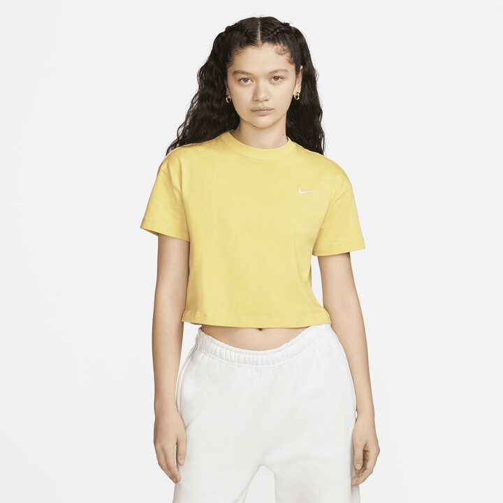 Nike Women's Solo Swoosh T-Shirt in Yellow - ShopStyle Plus Size Tops