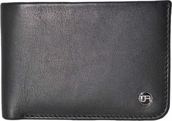 Jack Abrahams - Jack Abrahams Goat Nappa Leather Bi-Fold Compact Wallet Black- Black - ShopStyle