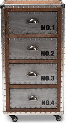 Lefancy.net Lefancy Avere French Industrial Brown Wood and Silver Metal ...