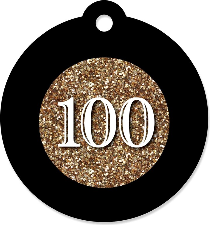 Big Dot of Happiness Adult 100th Birthday - Gold - Birthday Party Favor ...