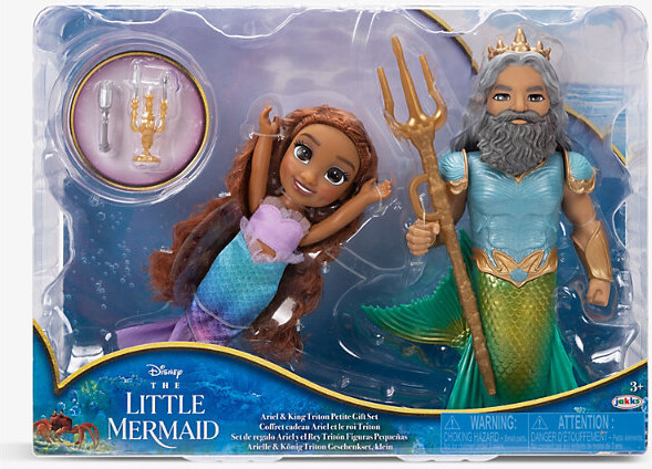 Disney Princess Kids The Little Mermaid Ariel and King Triton Doll set ...