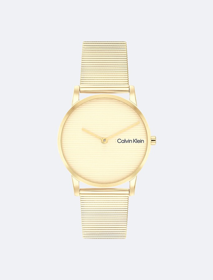 Calvin Klein Men's Linear Dial Mesh Bracelet Watch - ShopStyle Cuff links