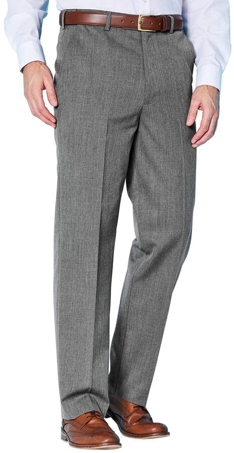 Fittingroom Mens The Fitting Room Wool Blend Trouser Hidden Stretch ...