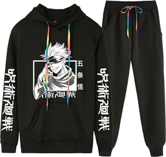 HongwenStore Anime Jujutsu Kaisen Gojo Satoru Hoodie and Jogger Pants ...