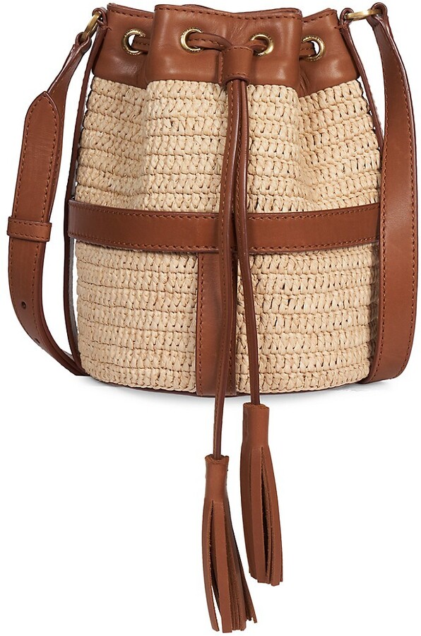 Saint Laurent Seau Raffia Bucket Bag - ShopStyle