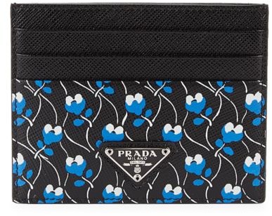 Prada Floral Leather Card Case - ShopStyle Wallets