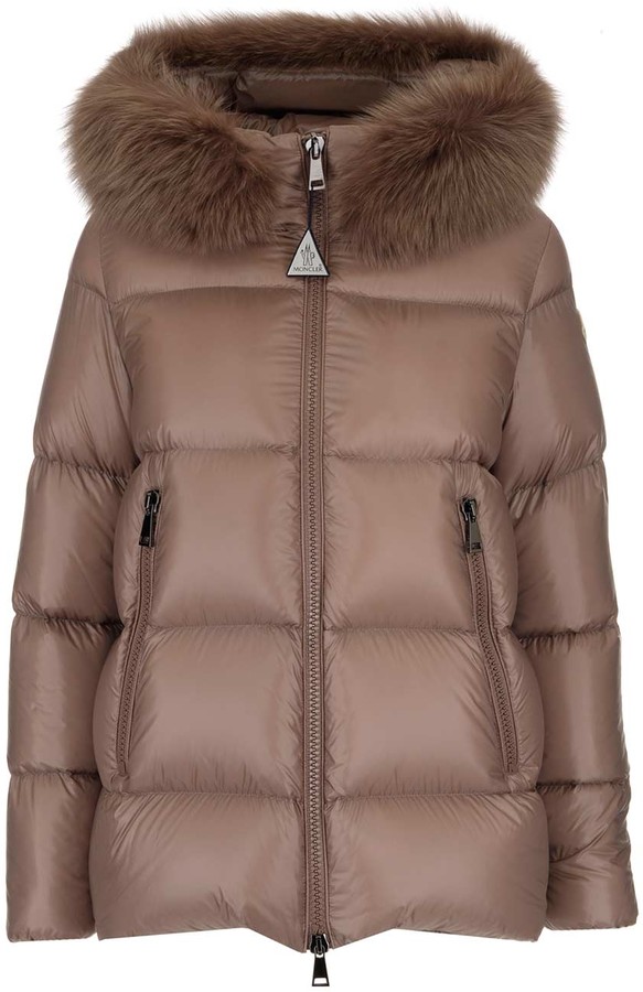 Moncler Fur Trimmed Hooded Down Jacket - ShopStyle
