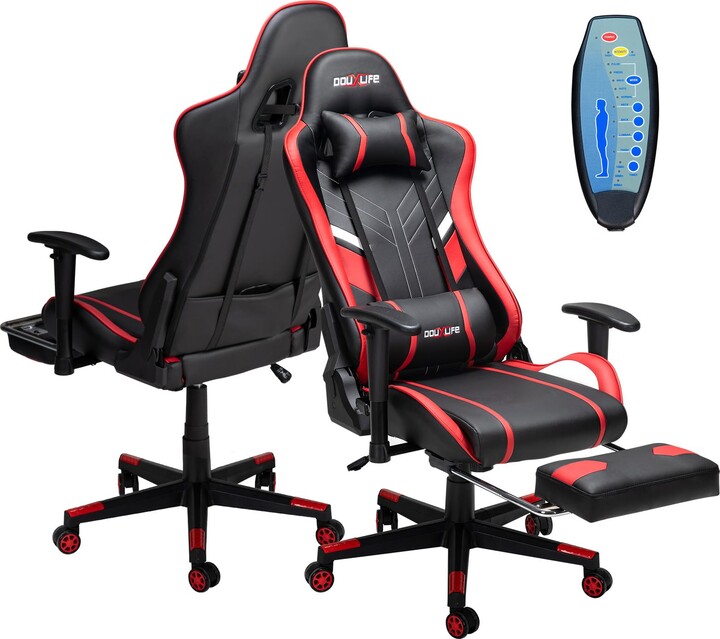 Douxlife Gaming Chair Massage PC Gaming Chair Office Chair Ergonomic ...