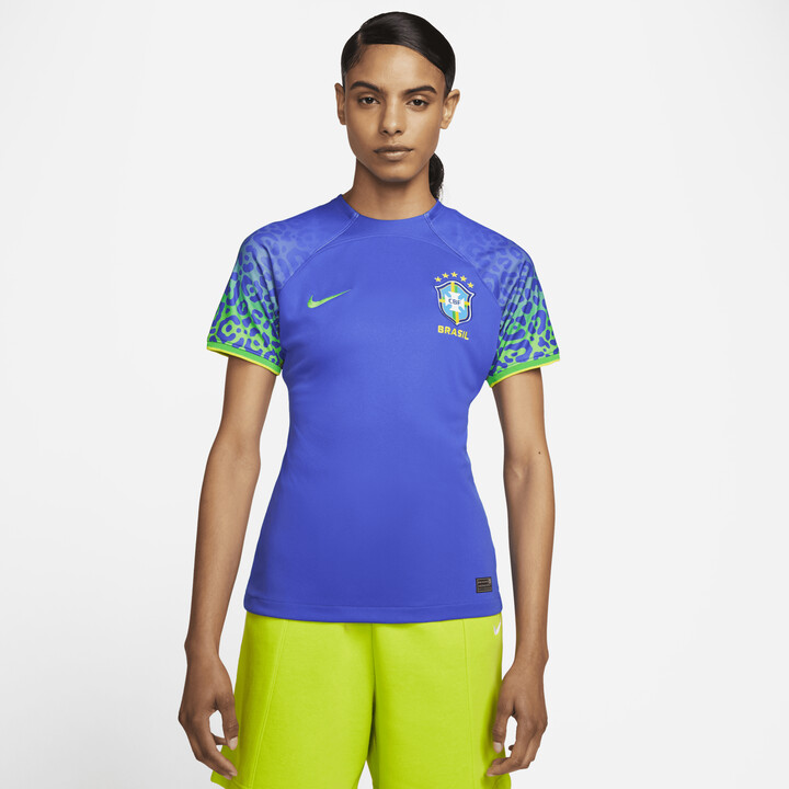 Nike Brazil 2022/23 Stadium Away Women's Dri-FIT Soccer Jersey in Blue - ShopStyle Activewear Tops