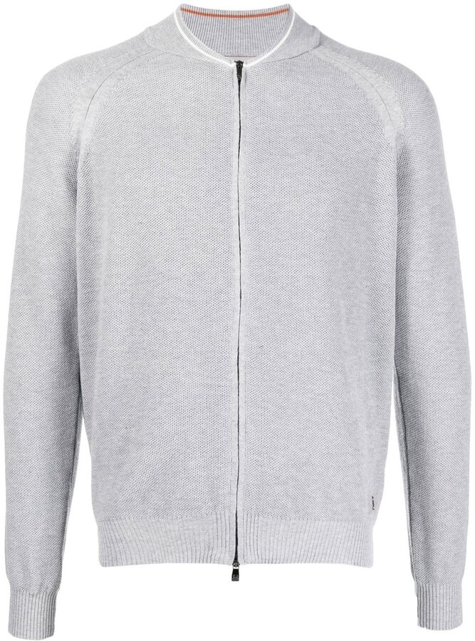 Corneliani Zip-Up Knitted Jacket - ShopStyle Half-zip Sweaters