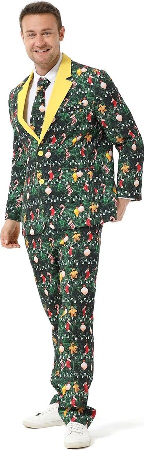U LOOK UGLY TODAY Men's Christmas Suit Party Funny Novelty Xmas Jacket ...