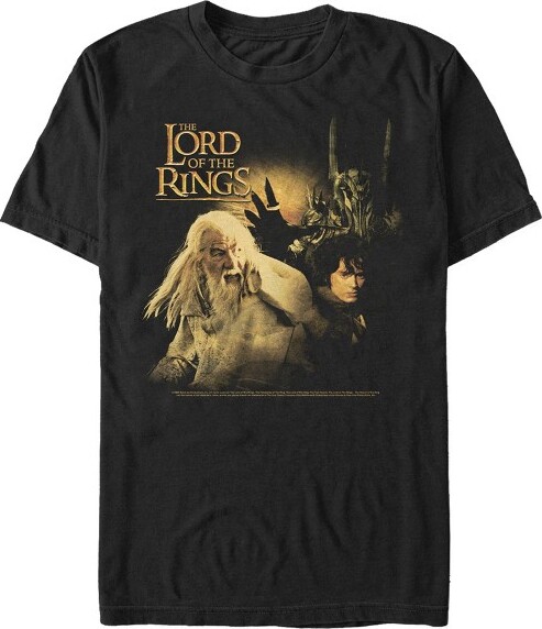 Men's The Lord of the Rings Fellowship of the Ring Gandalf Frodo and ...
