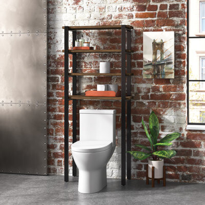 Trent Austin Design Rundell 64" Height Rustic Industrial Solid Wood and ...