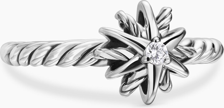 David Yurman Starburst Kids Ring in Sterling Silver with Center Diamond ...
