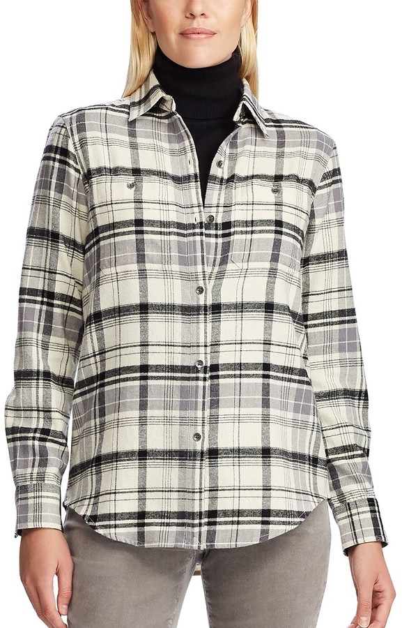 Chaps Women's Plaid Shirt - ShopStyle Tops