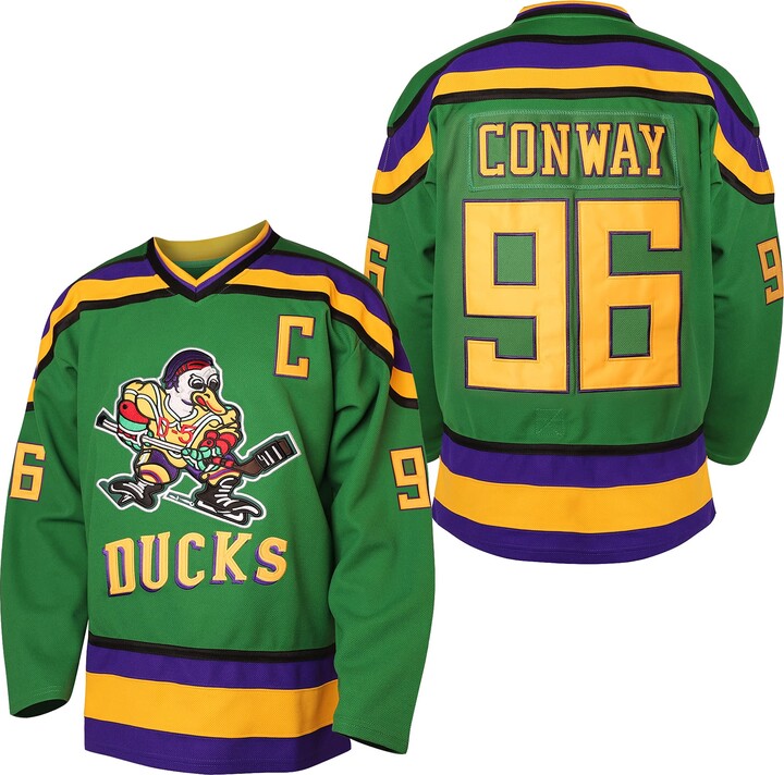 EETUG Mighty Ducks Jersey #96 Charlie Conway #99 Adam Banks #33 Greg ...