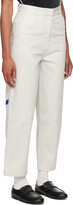 Ader Error Off-White Significant Cropped Trousers - ShopStyle