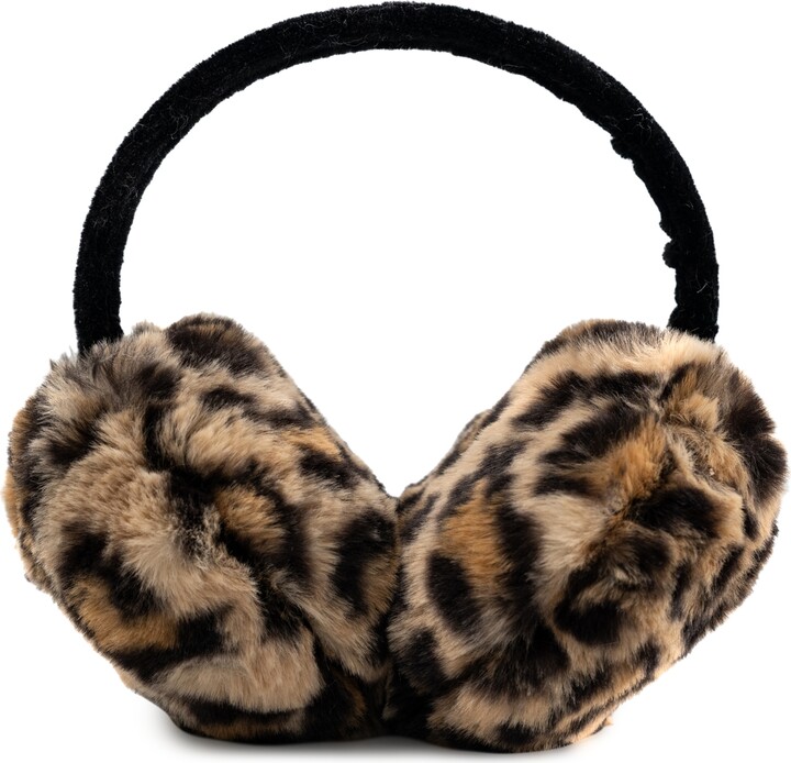 INC International Concepts Women's Leopard-Print Faux-Fur Earmuffs ...