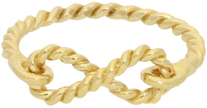 London Road 9ct Gold Twisted Rope Infinity Ring - ShopStyle