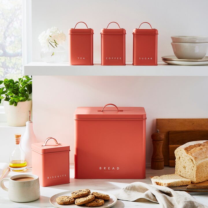 Dunelm 5 Piece Kitchen Storage Set Coral - ShopStyle