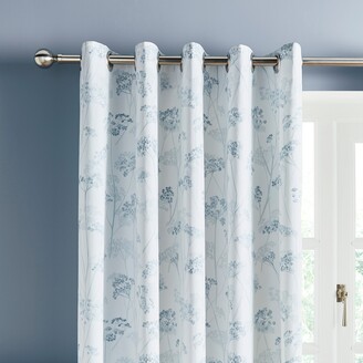 Dunelm Cow Parsley Blackout Eyelet Curtains Blue - ShopStyle