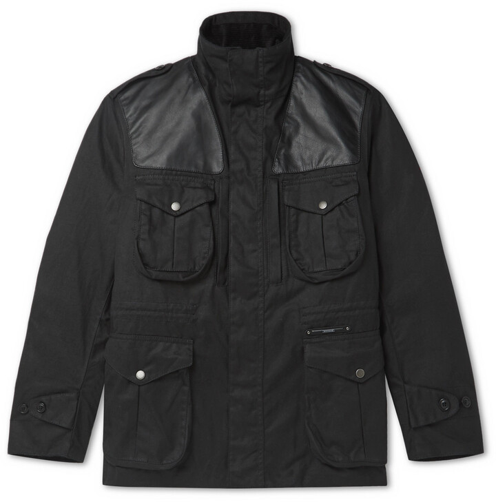 Barbour Gold Standard Supa-Corbridge Leather-Trimmed Waxed-Cotton ...