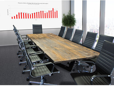 Solis Patio Rectangular Solid Wood Conference Table and Chair Set ...