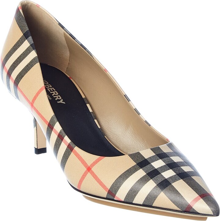 Burberry Vintage Check Leather Pump - ShopStyle