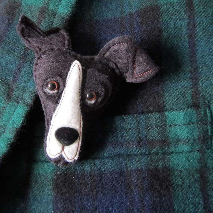 TheBigForest Handmade Felt Dog Brooch - ShopStyle Pins