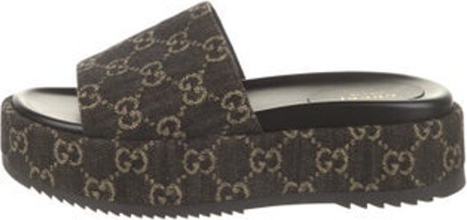 Gucci GG Canvas Canvas Slides - ShopStyle