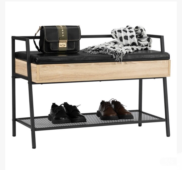 Entryway Furniture Wood Metal Shoe Bench Rack Gift Shoe Bench and ...