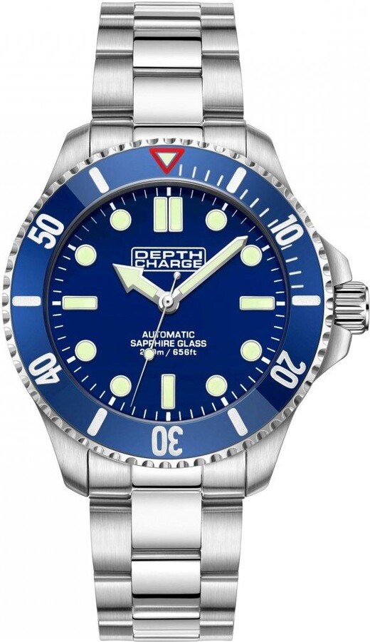 Depth Charge Refined Stainless Steel Sports Analogue Automatic Watch ...