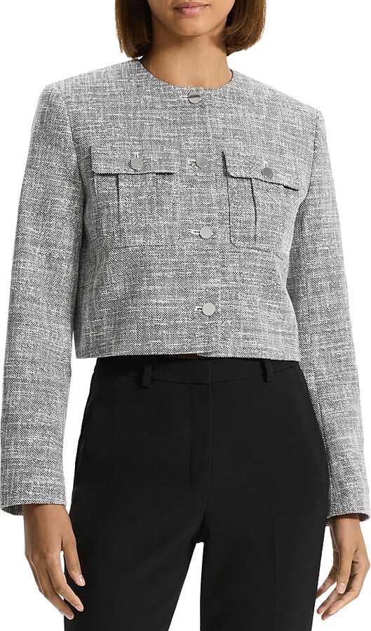 Theory Tweed Military Jacket - ShopStyle