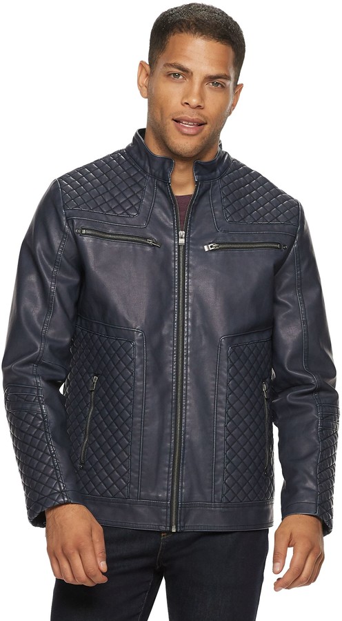 X-Ray Men's Washed Faux-Leather Moto Jacket - ShopStyle