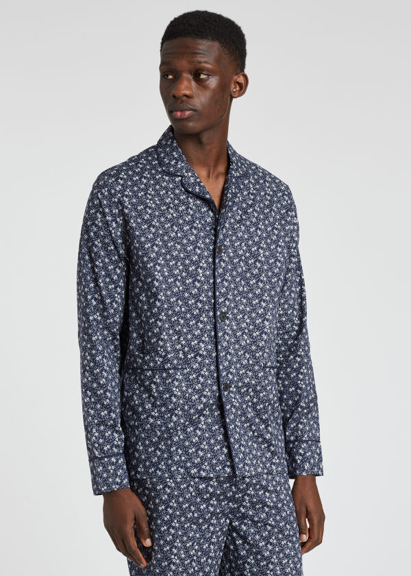 Paul Smith Men's Navy 'Four-Leaf Clover' Print Cotton Pyjamas ...