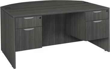 Regency Legacy 71 X 35 In. Bow Front Office Desk With Double Pedestal ...