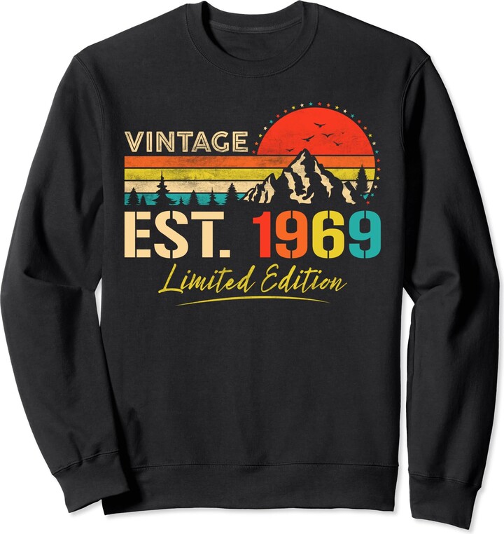 Vintage Classic Birthday Born In 1969 Idea Apparel Vintage Est 1969 ...