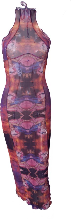 Neteru Clothing Women's Sekhmet Halter Bodycon Midi Dress In The Fire ...