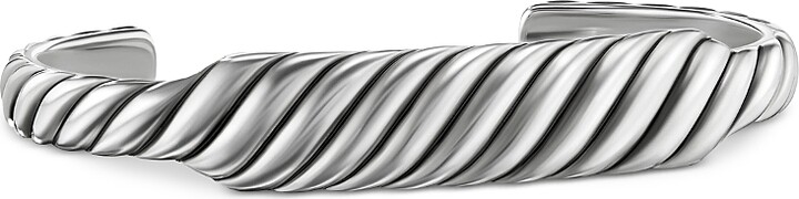Male David Yurman Men's Sculpted Cable Contour Cuff Bracelet, 13mm ...