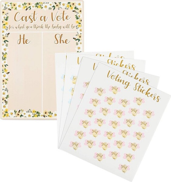 Sparkle and Bash Gender Reveal Party Game, Cast Your Vote Board Stand ...