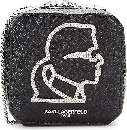 Karl Lagerfeld Paris Mini Ikons Metallic Leather Crossbody Bag - ShopStyle