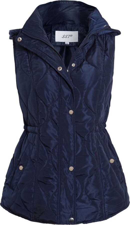 SS7 Womens Quilted Gilet Bodywarmer Jacket Navy - ShopStyle Outerwear