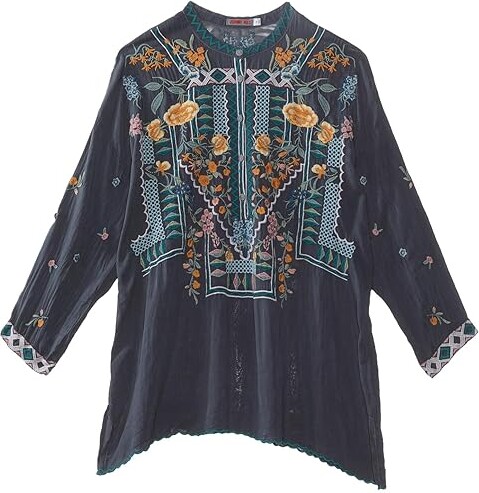 Johnny Was Plus Size Faylin Tunic (Graphite) Women's Blouse - ShopStyle