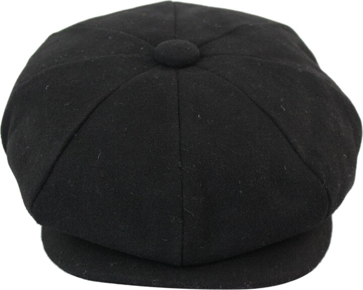 Infinity Leather 8 Panel Newsboy Cap Wool Gatsby Baker Boy Grandad ...