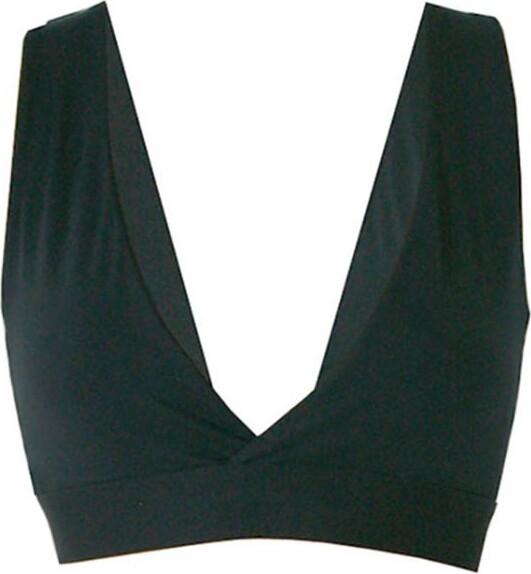 Rozenbroek Organic Bamboo Cross Over Bra In Black - ShopStyle