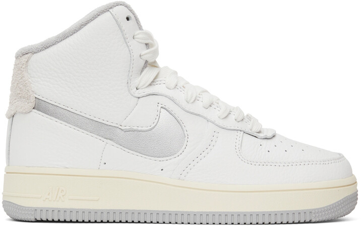 Nike White Strapless Air Force 1 Sculpt High Sneakers - ShopStyle