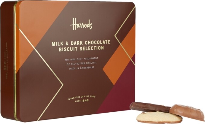 Harrods Milk Chocolate And Dark Chocolate Biscuit Selection (550G ...
