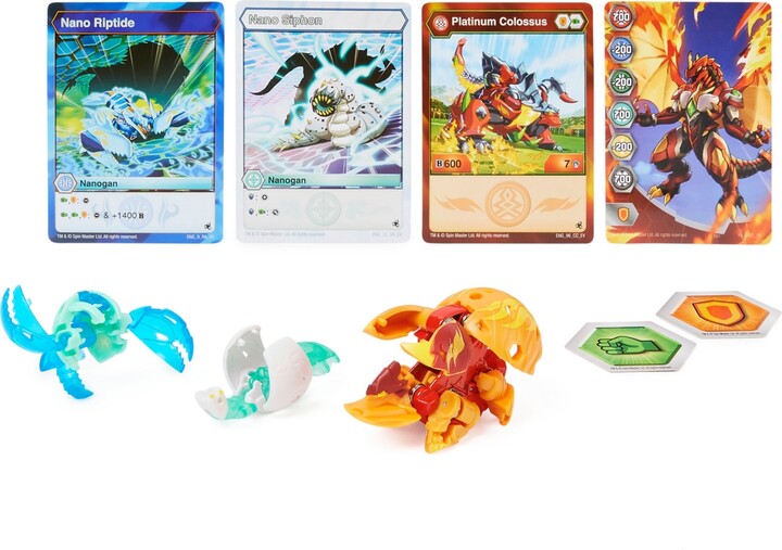 Bakugan Evolutions, Colossus and Nano Riptide and Siphon Platinum Power ...